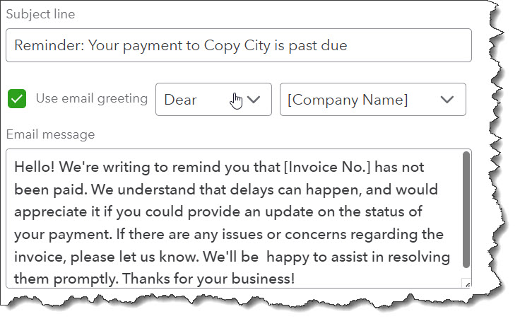 Are you sending automated reminder emails in QuickBooks Online? | SEK